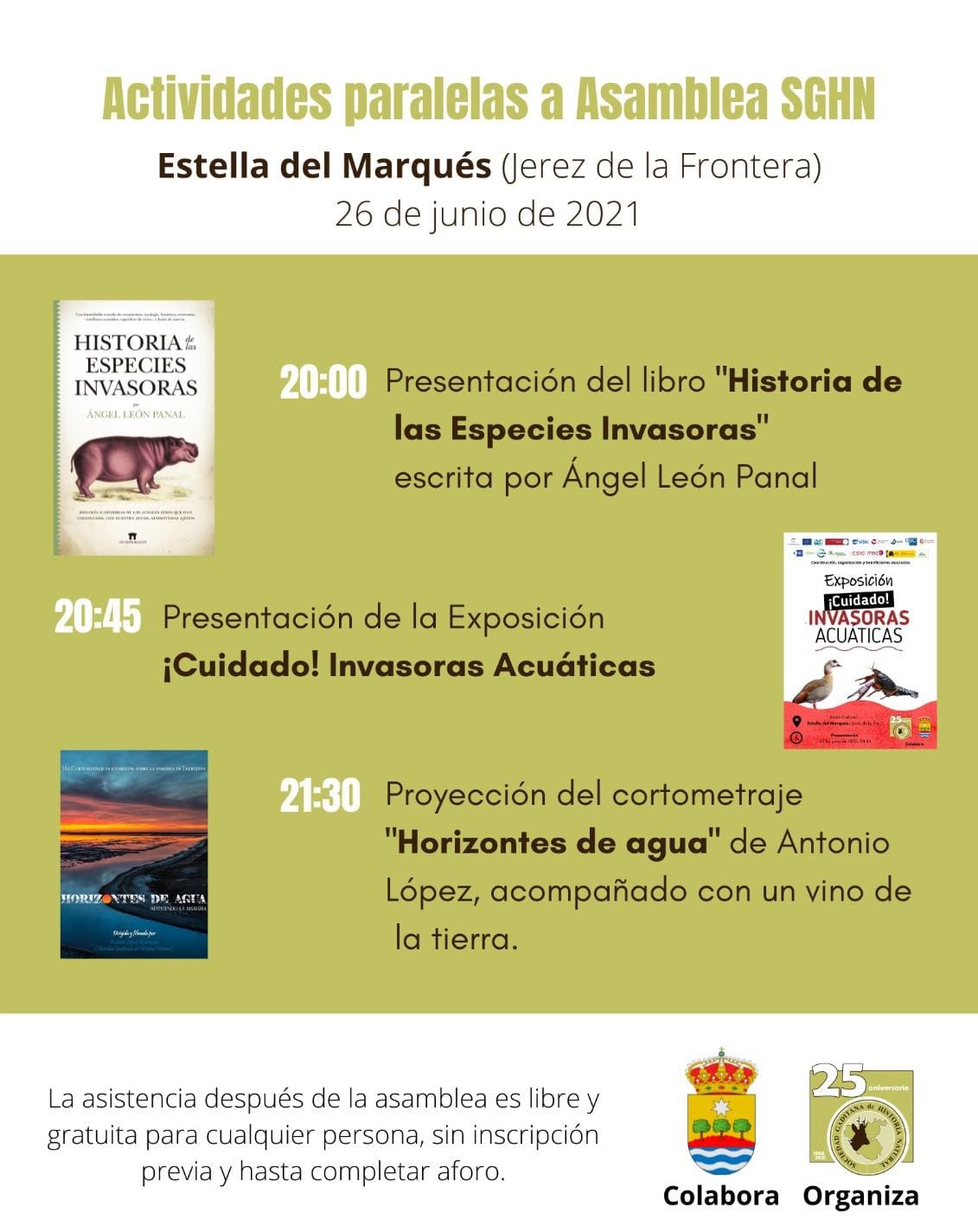 Actividades de la SGHN en Estella del Marqués - Sociedad Gaditana de Historia Natural