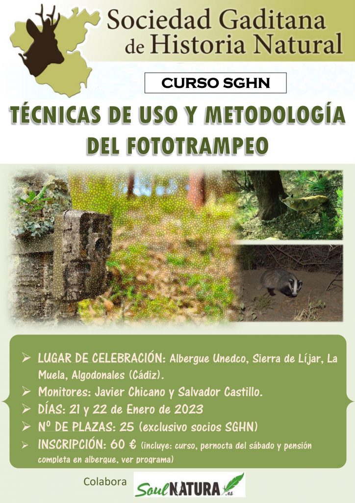 Curso de Fototrampeo de la SGHN (enero'23) - Sociedad Gaditana de Historia Natural