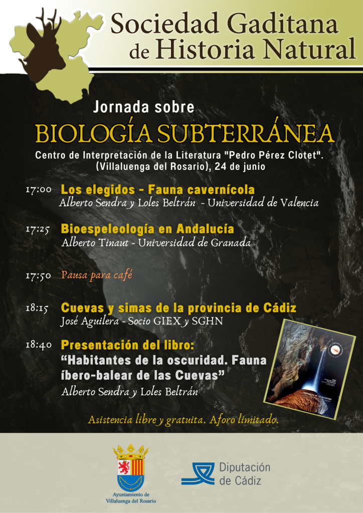 La SGHN organiza una "Jornada sobre Biología Subterránea" - Sociedad Gaditana de Historia Natural